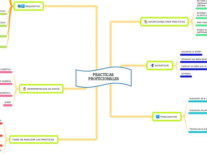 PRACTICAS PROFECIONALES 1234 - Mind Map